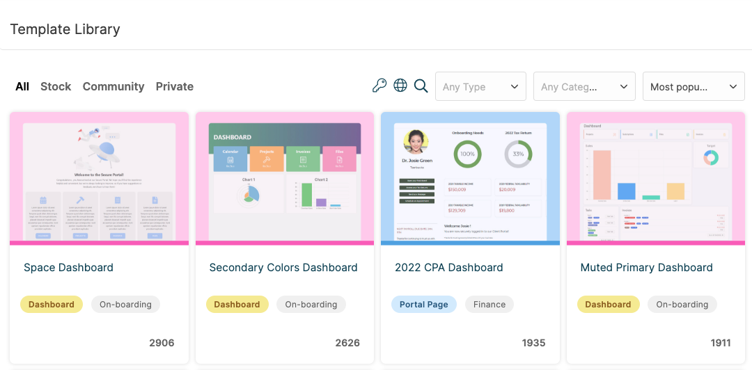 Template Library – Help